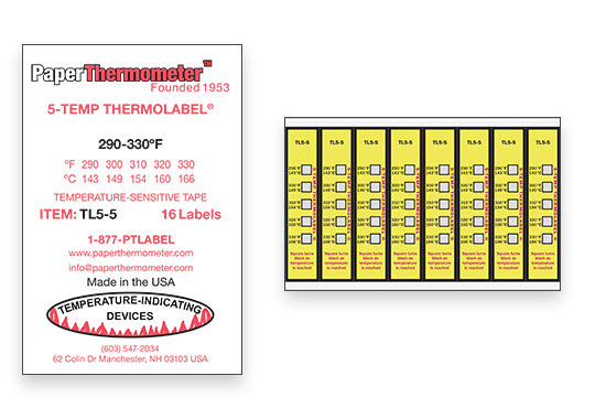 5-Temp Thermolabels™ | Temperature Indicating Devices