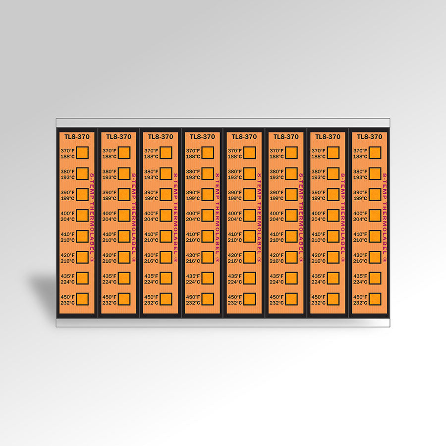 8-Temp THERMOLABEL® 370-450°F | Temp Labels | 8 Temp Range